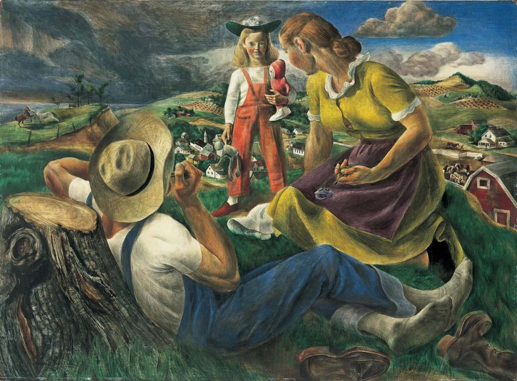 Sepeshy-Zoltan_Sunday-Afternoon-Family_1944 | Cranbrook Art Museum